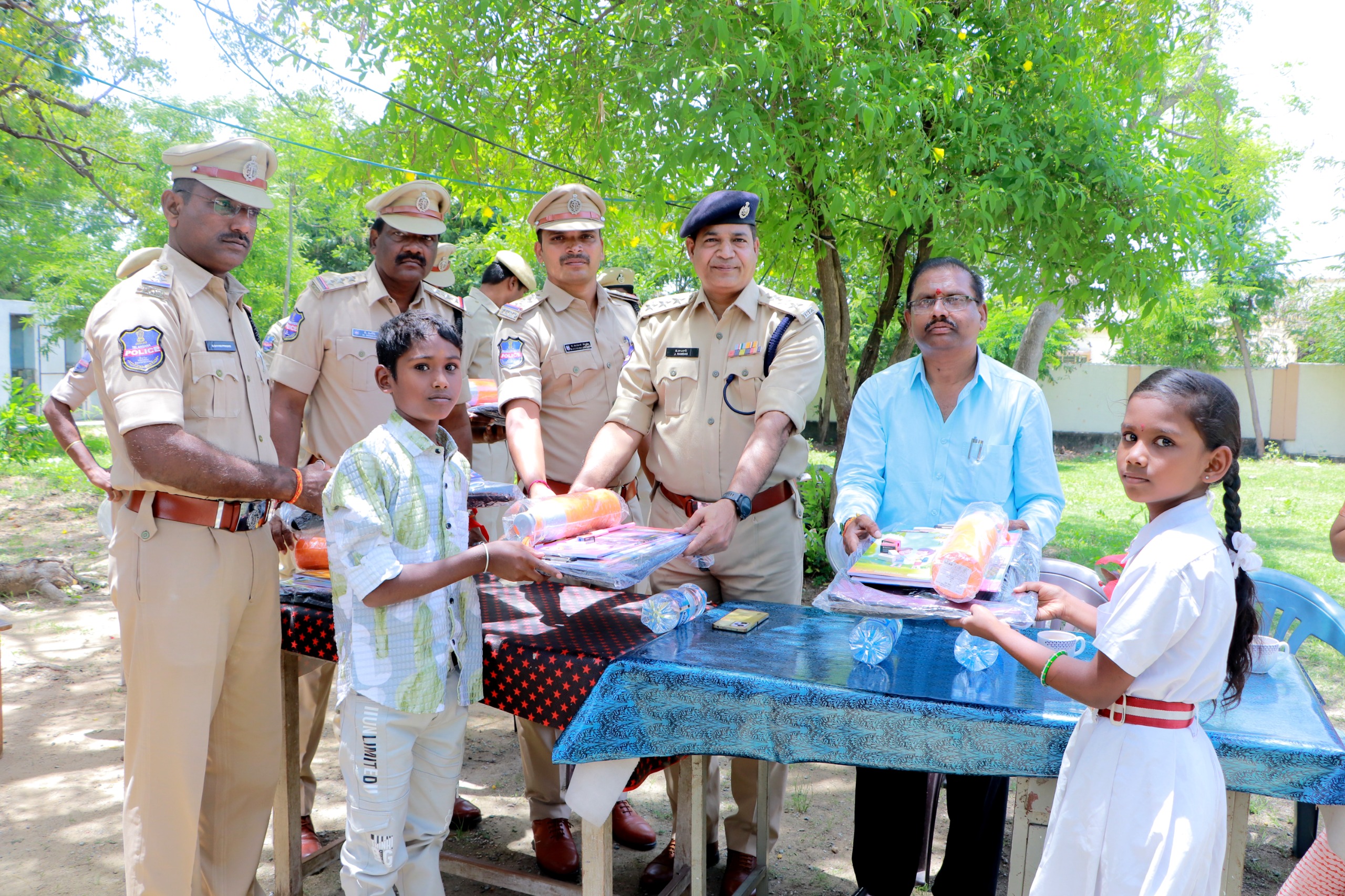 Free education material distribution by Police - RAJANNA SIRCILLA DISTRICT